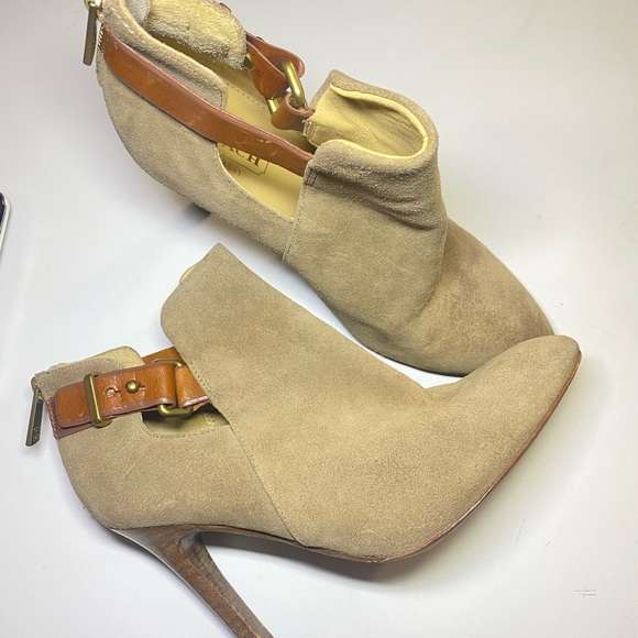 Coach | Shoes | Coach Suede Booties Nude Tan | Poshmark